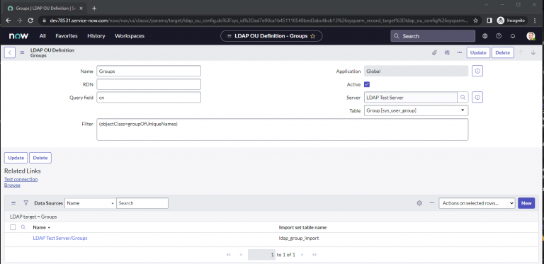 ServiceNow Integration with Active Directory using LDAP