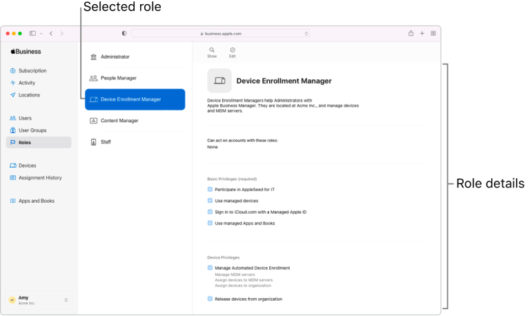 Configuring the Apple Business Manager (ABM) servic