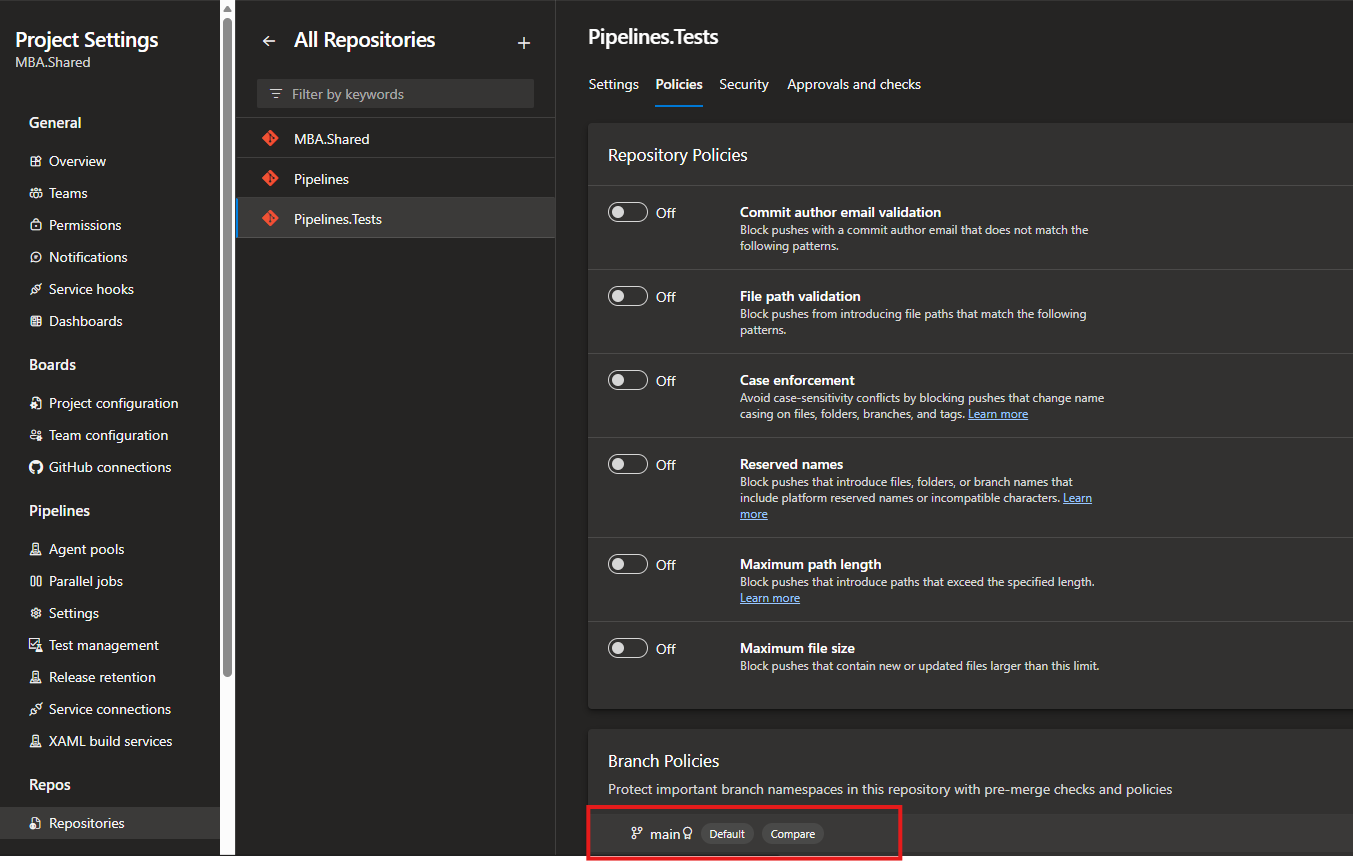 How to set up branch policies in Azure DevOps: PR validation